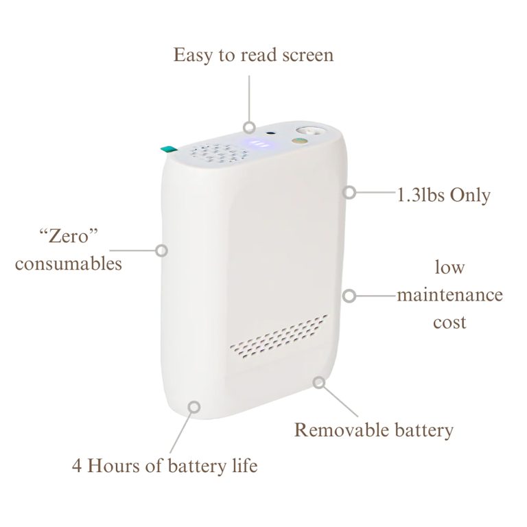 2L Smallest Portable Oxygen Concentrator Continuous Flow – Health ...